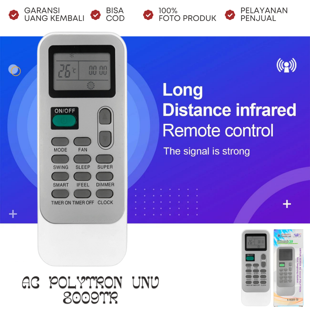 Jual REMOTE AC POLYTRON NUEVA SPLIT STD INVERTER UNIVERSAL + DUS ...