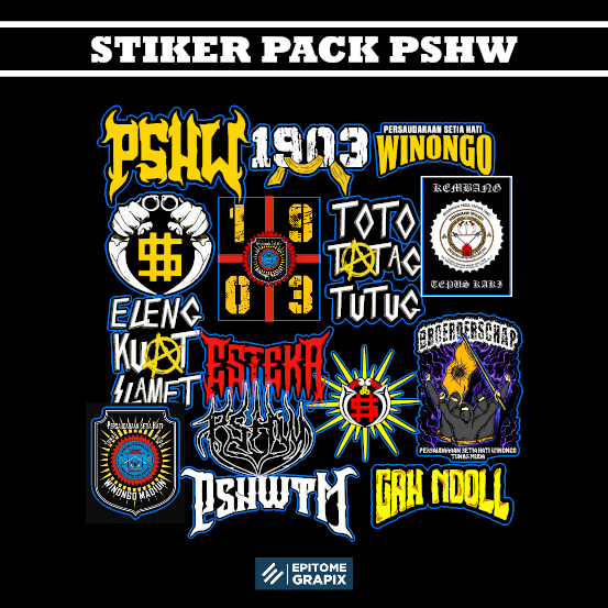 Jual Stiker Pack PSHW WINONGO Vinyl Untuk Laptop Helm Tumblr Case ...