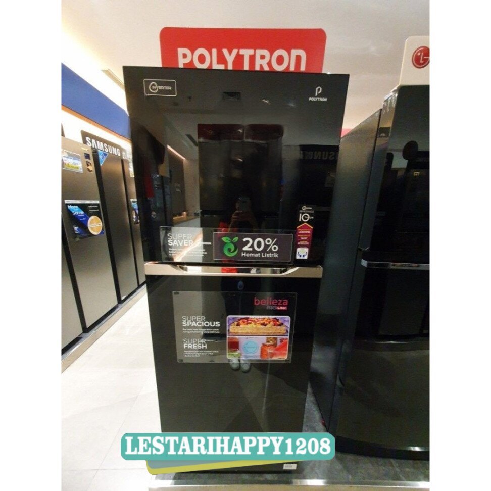 Jual Kulkas POLYTRON New Belleza Jumbo 2 pintu PRM 495 X Inverter ...