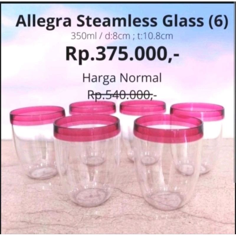Jual Gelas Allegra Crystal (6) Tupperware | Shopee Indonesia