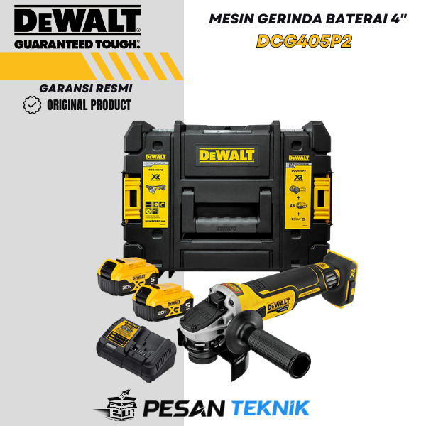 Jual Mesin Gerinda Baterai DeWalt DCG405P2 Cordless Angle Grinder ...