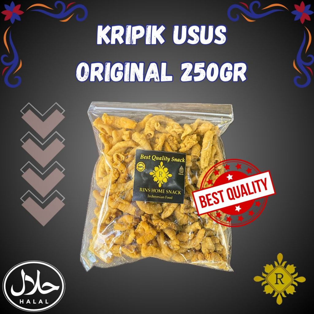 Jual Keripik Usus Ayam Krispy Original Gurih 250gr | Shopee Indonesia