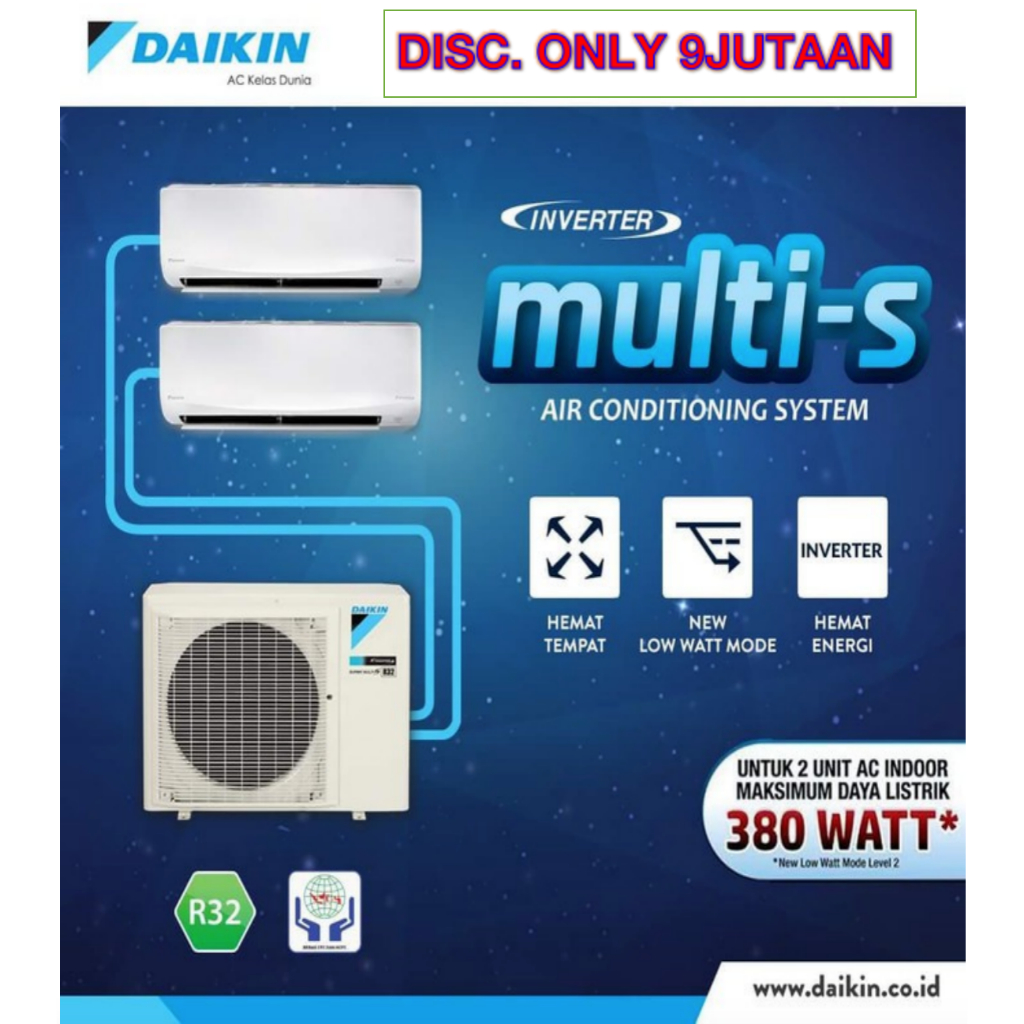 Jual AC DAIKIN MULTI S 2 KONEKSI 1 OUTDOOR (SET 2MKC20/30) | Shopee Indonesia