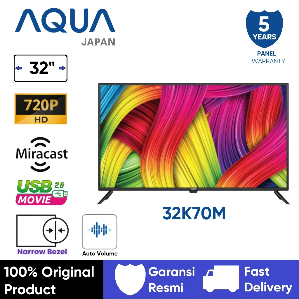 Jual Aqua TV Led Digital AQT32K70M 32 Inch HD Digital USB Movie LED TV ...