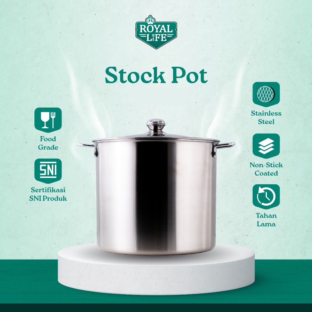 Jual Royal Life Stockpot (24cm,28cm) Stainless Steel / Panci Tinggi ...