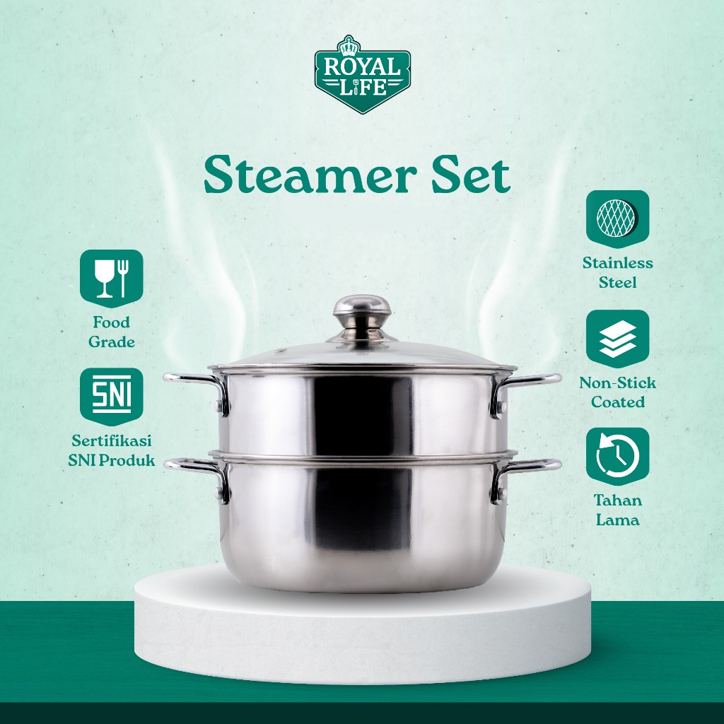 Jual Royal Life Steamer Set (16cm, 20cm, 22 cm, 24cm, 26 cm, 28cm ...