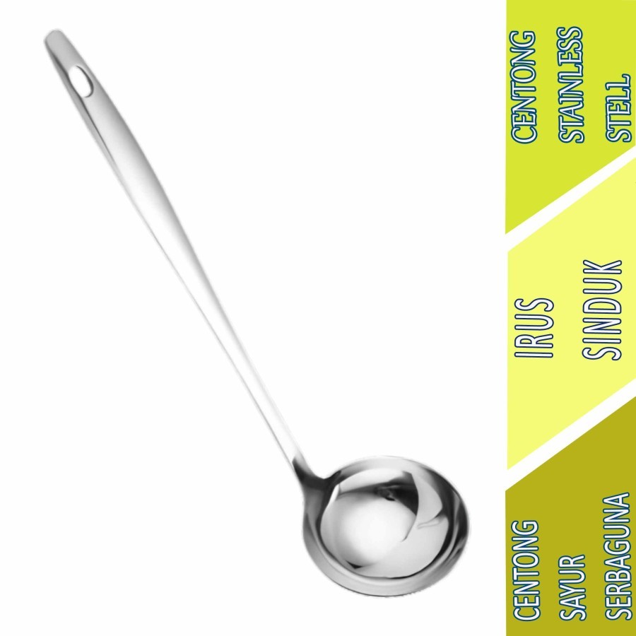 Jual Centong Kuah Serbaguna - Irus Sinduk - Centong Sayur Stainless ...