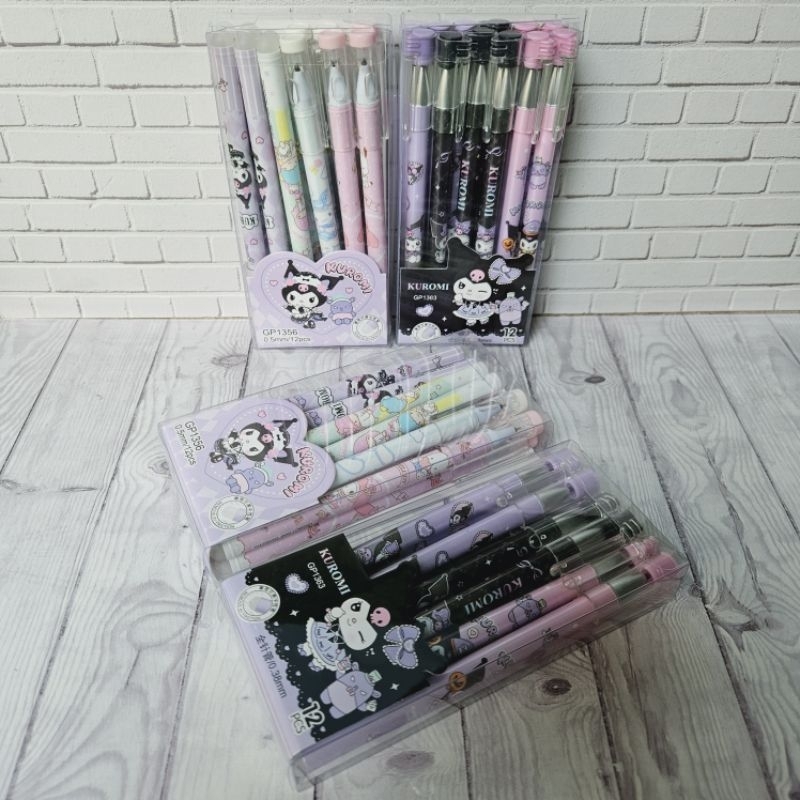 Jual Pen Gel hapus pulpen Gel karakter kuromi bisa di hapus ( isi 12 ...