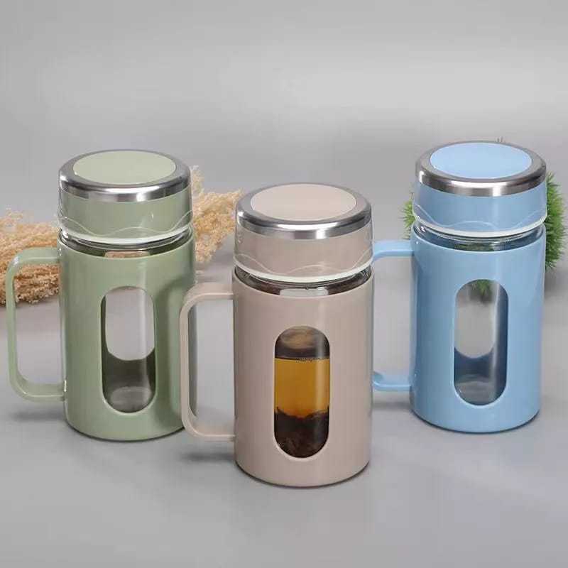 Jual Mug Kaca Gelas Kaca Botol Minum Model cangkir Free Box Kapasitas ...