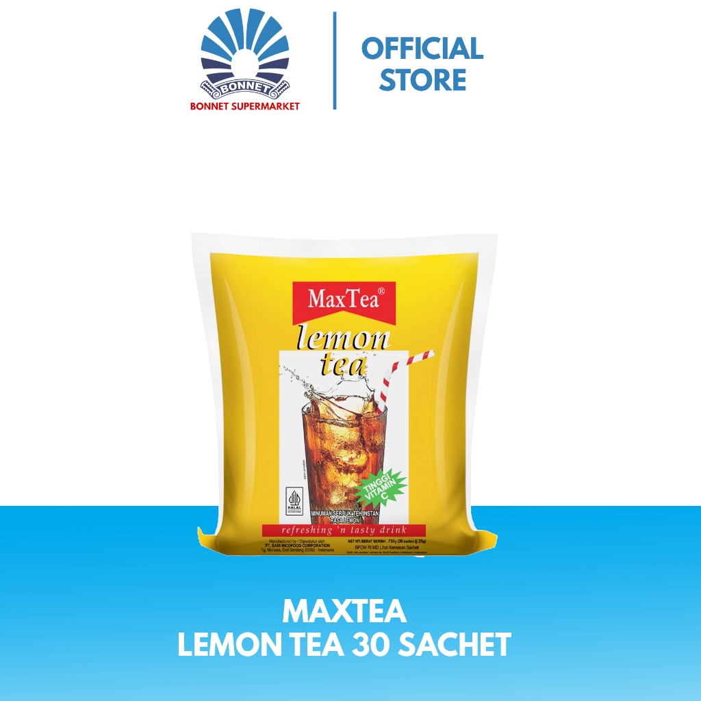 Jual Maxtea Lemon Tea 750g ( 30Sachet ) | Shopee Indonesia