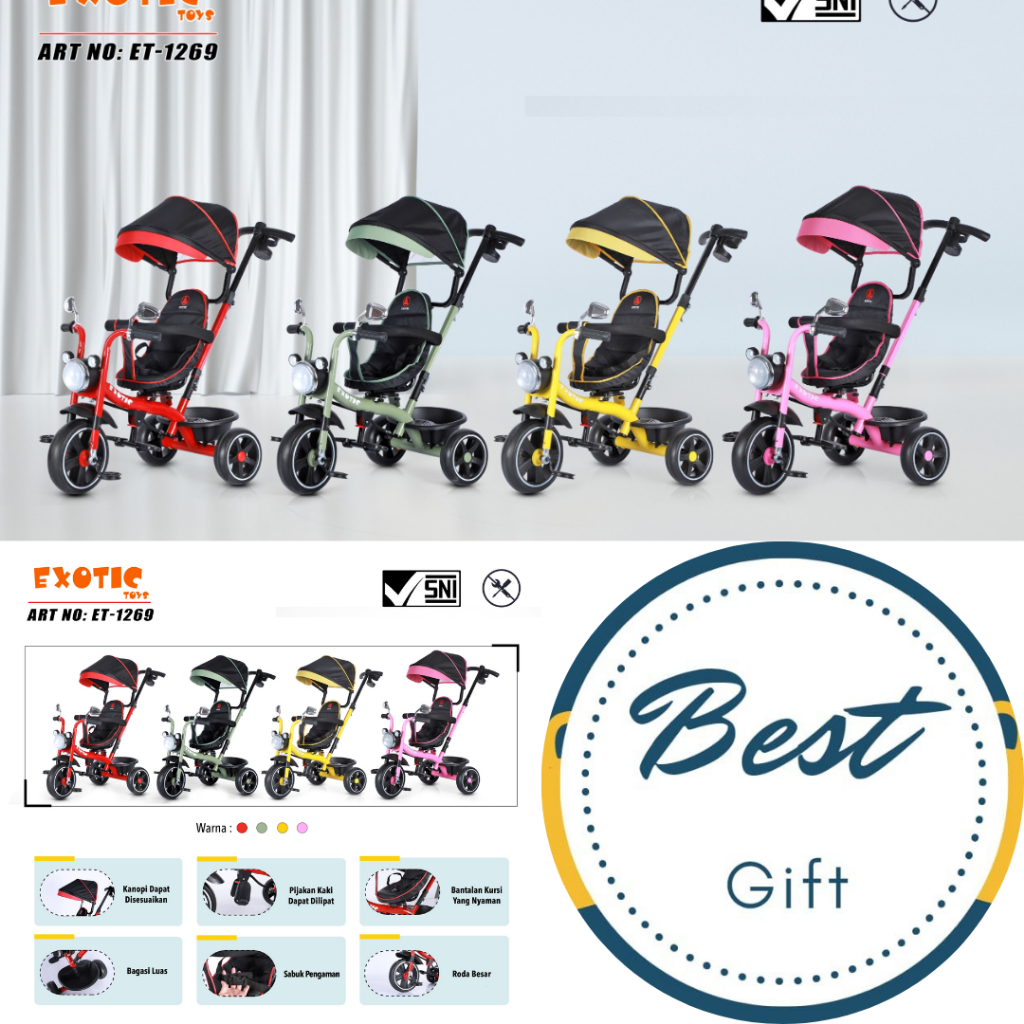 Jual TRICYCLE ET-1269 EXOTIC Lampu dan Musik/ET1261-1/ET1262/ET1267 ...