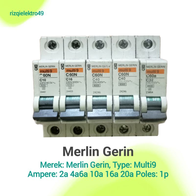 Jual MCB Merlin Gerin Multi9 2a 4a 6a 10a 16a 20a 1p (1 phase) | Shopee Indonesia