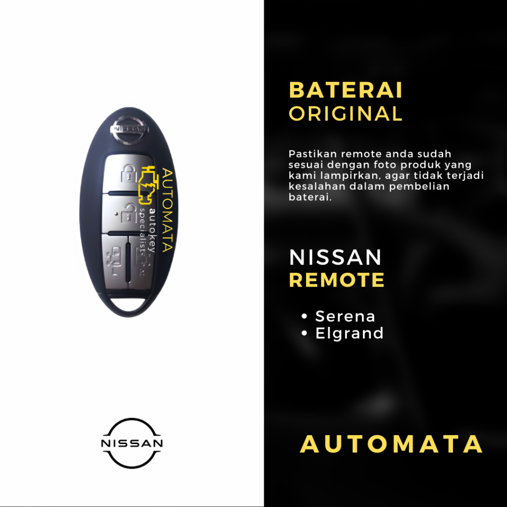 Jual Baterai Remote Kunci Keyless Nissan Serena C26 Original Panasonic ...