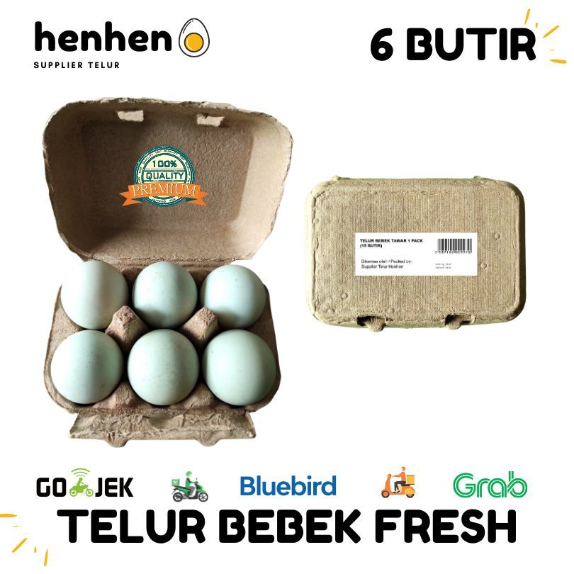 Jual TELUR BEBEK PER BOX = 6 BUTIR HENMART | Shopee Indonesia