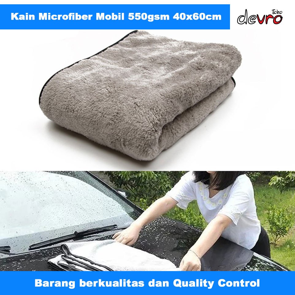Jual Kain Lap Microfiber Mobil Cleaning Towel Soft 550 gsm 40x60cm ...