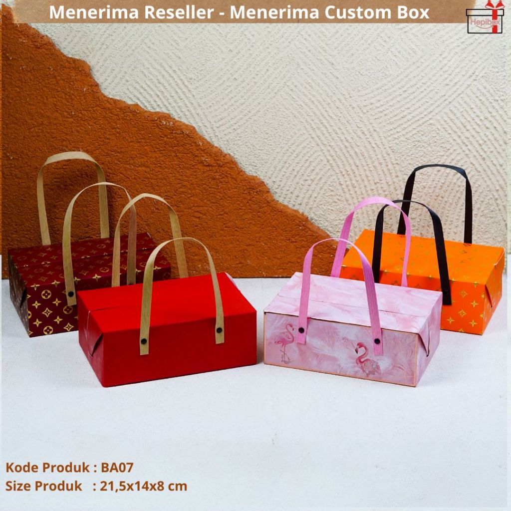 Jual Kotak Unik Eksklusif / Box Unik Mewah / Box Jinjing Handle Bambu ...