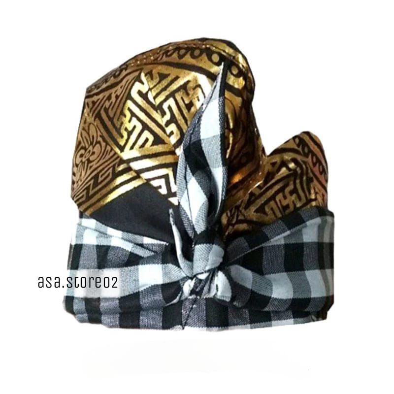 Jual Udeng Bali tradisional Prada topi Adat khas Bali Ikat Kepala Khas ...
