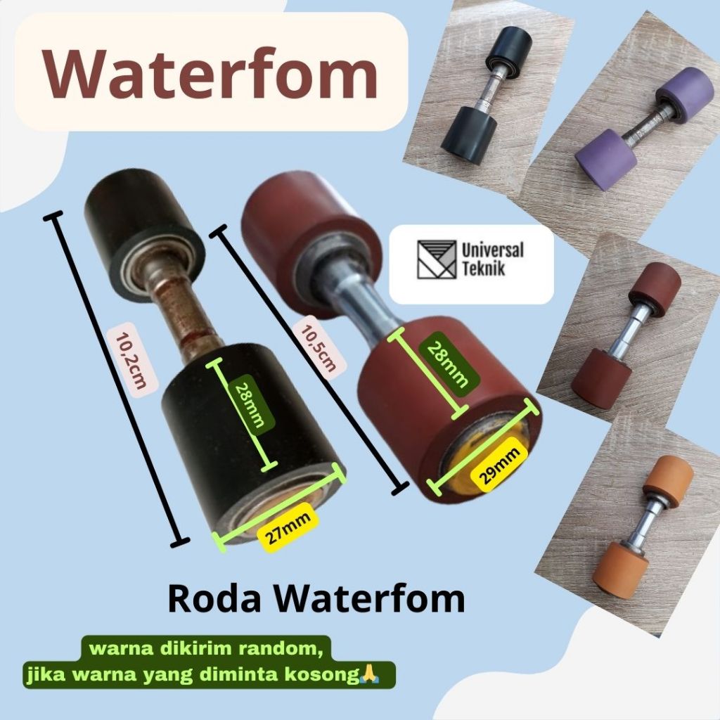 Jual Roda waterfom pagar / roda bearing pagar /roda karet rel pagar ...