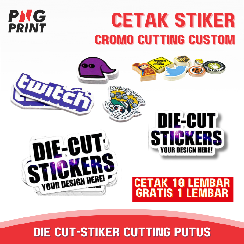 Jual Cetak Stiker Chromo DIE CUT A3+ | Chromo Cutting Putus A3+ | Die ...