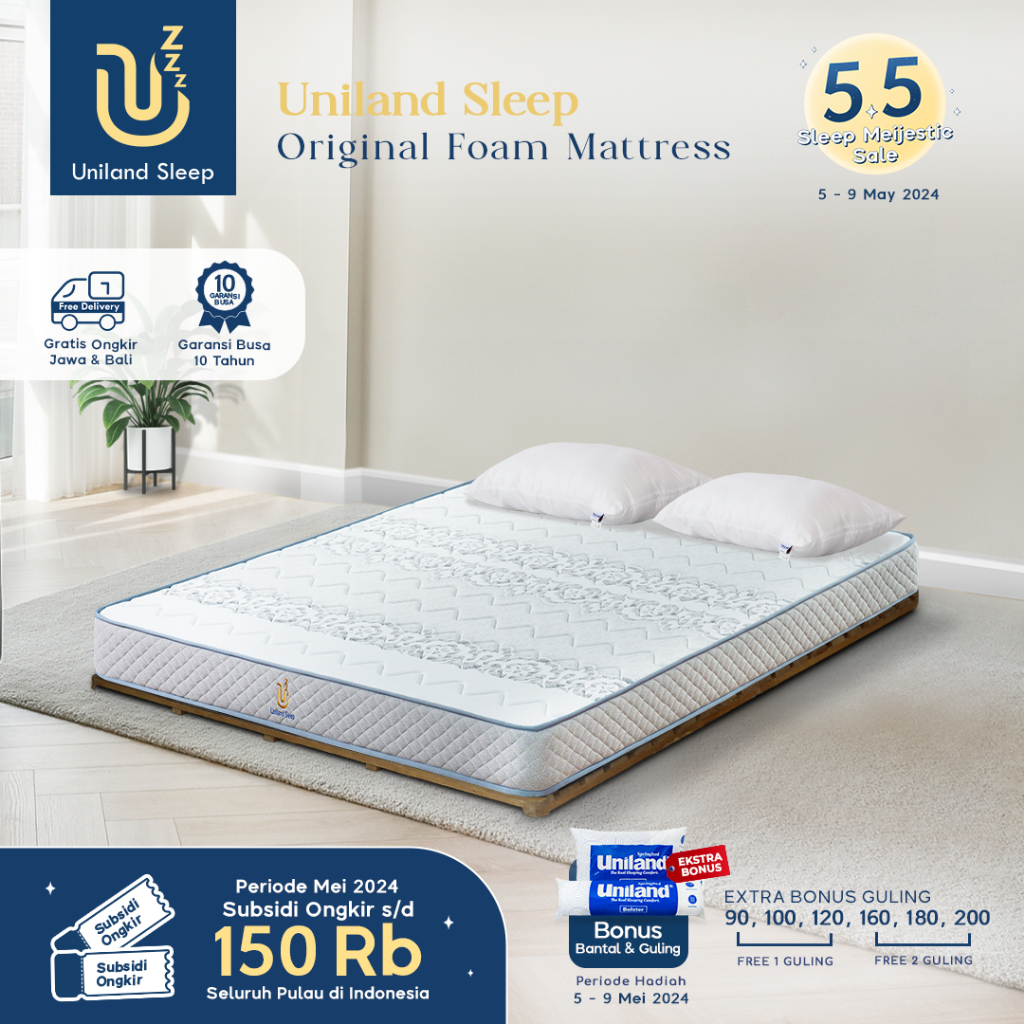 Jual Uniland Sleep 90x200 / Single Size / Kasur Busa / Pocket Spring ...