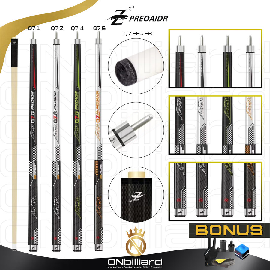 Jual PREOAIDR 3142 Q7 Series Cue Stick Billiard Play Q7-1 Q7-2 Q7-3 Q7 ...