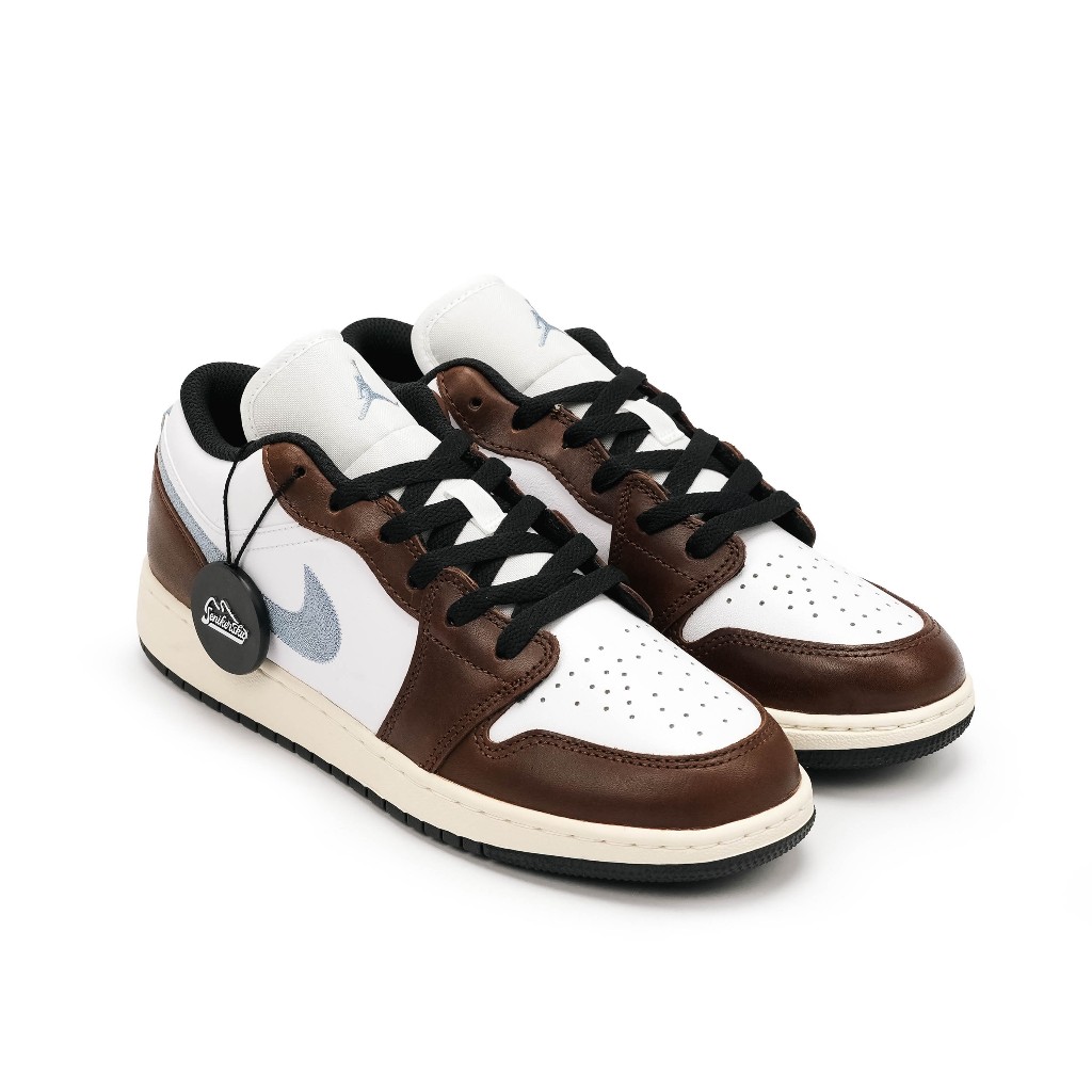 Jual Air Jordan 1 Low SE Mocha Swoosh Blue GS | Shopee Indonesia