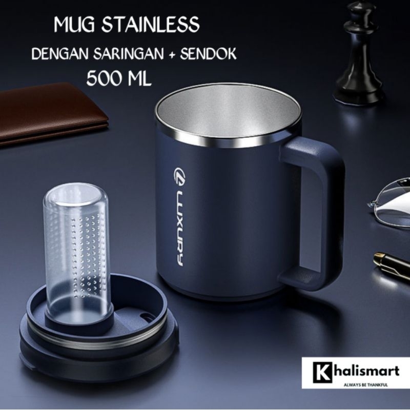 Jual [ COD ] Tumbler Mug Coffee MUG DOUBLE LAYER GELAS STAINLESS MUG ...