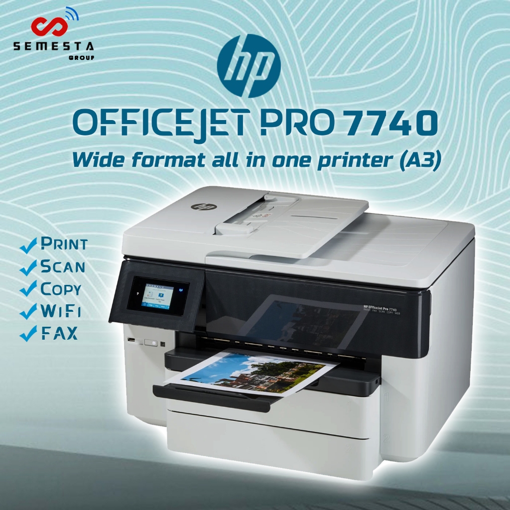 Jual PRINTER HP OFFICE JET PRO 7740 AIO SCAN COPY WIFI A3 | Shopee ...