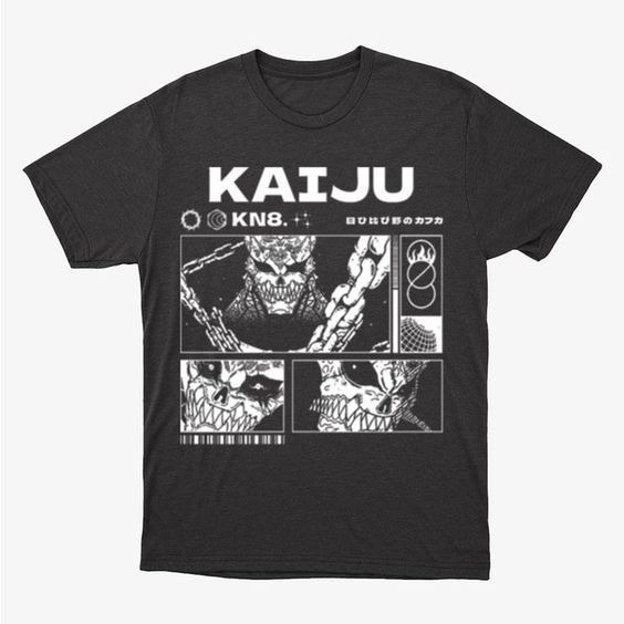 Jual Tshirt Kaiju 8 KN8 Monster 8 Black Anime Manga Kaiju Monster Squad ...