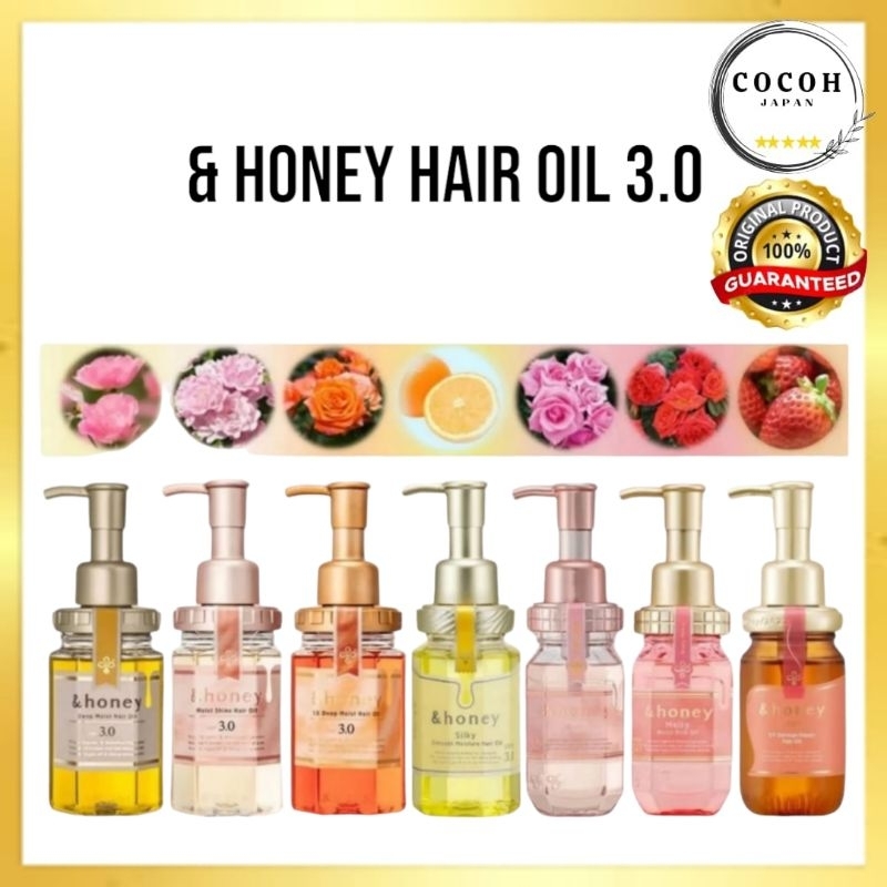 Jual &Honey Hair Oil 3.0 100ml (Perawatan Rambut) 100% Original Jepang | Shopee Indonesia