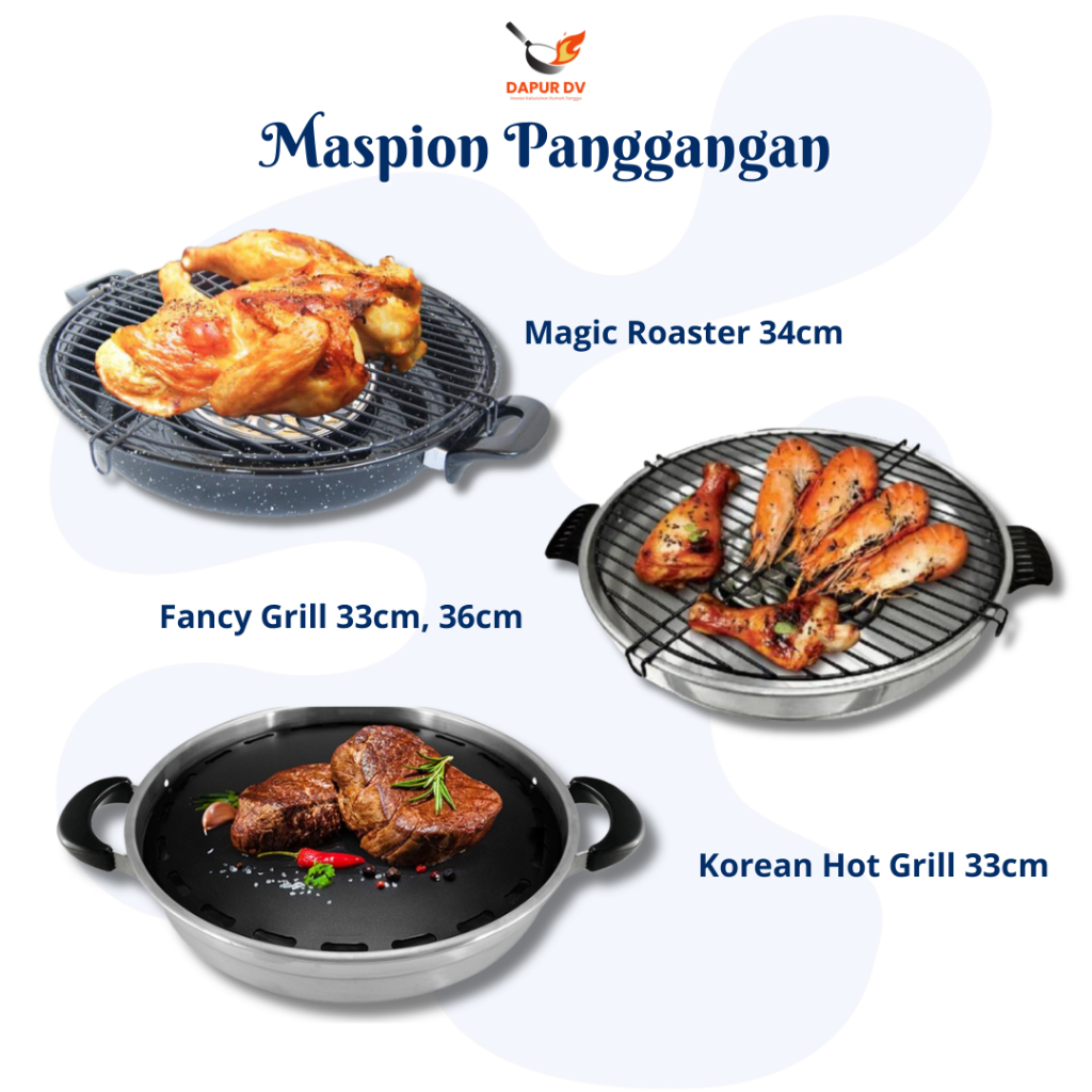 Jual Maspion Panggangan Fancy Grill Magic Roaster Multi Square Alat Pemanggang Putar Bakaran ...