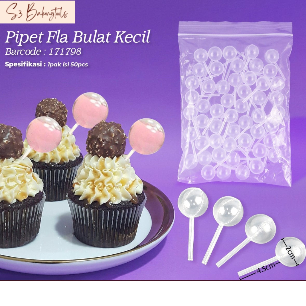 Jual Pipet puding bentuk bulat sphere isi 50 pcs | Shopee Indonesia