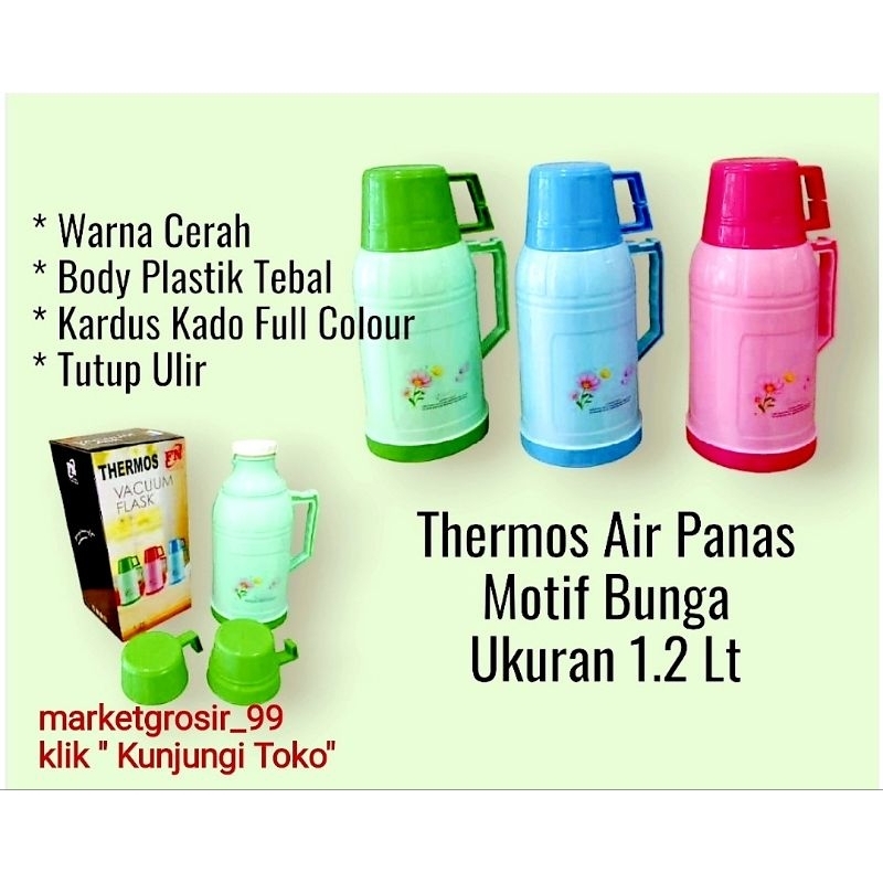 Jual Thermos Air Panas 1.2lt Motif Bunga (Fn) | Shopee Indonesia