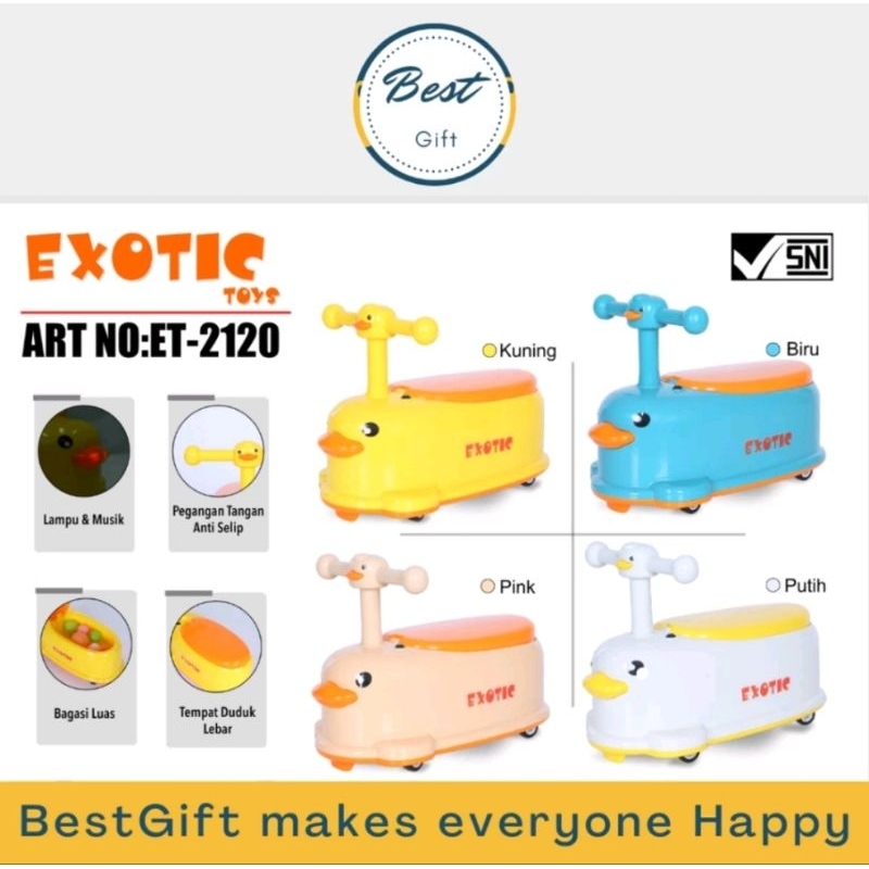 Jual BALANCE BIKE ET-2005 (MUSIC) EXOTIC Sepeda Anak // ET-2008 bahan ...