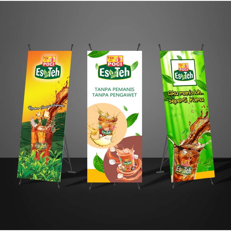 Jual Banner Teh P@ci Plus Tiang | Shopee Indonesia