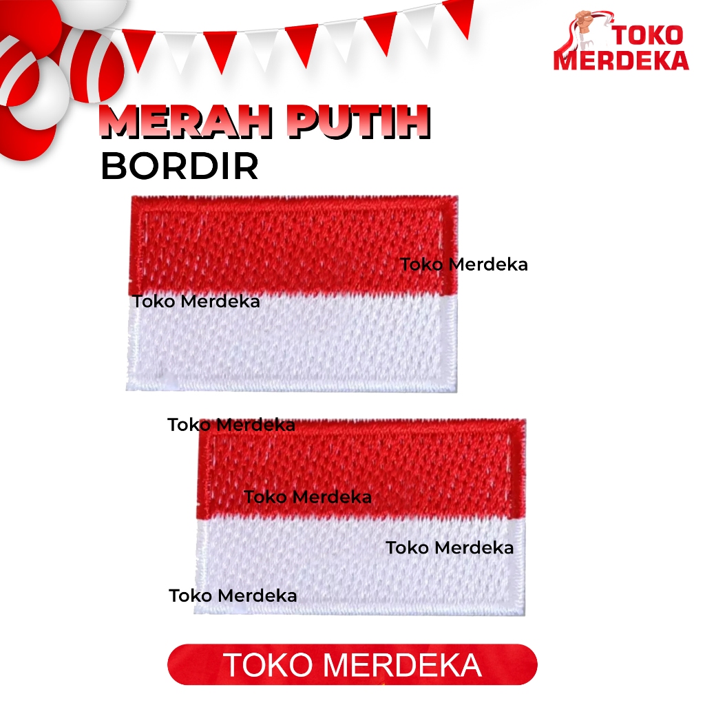 Jual Bendera Bordir / Bordir Bendera / Badge Merah Putih Bordir ...