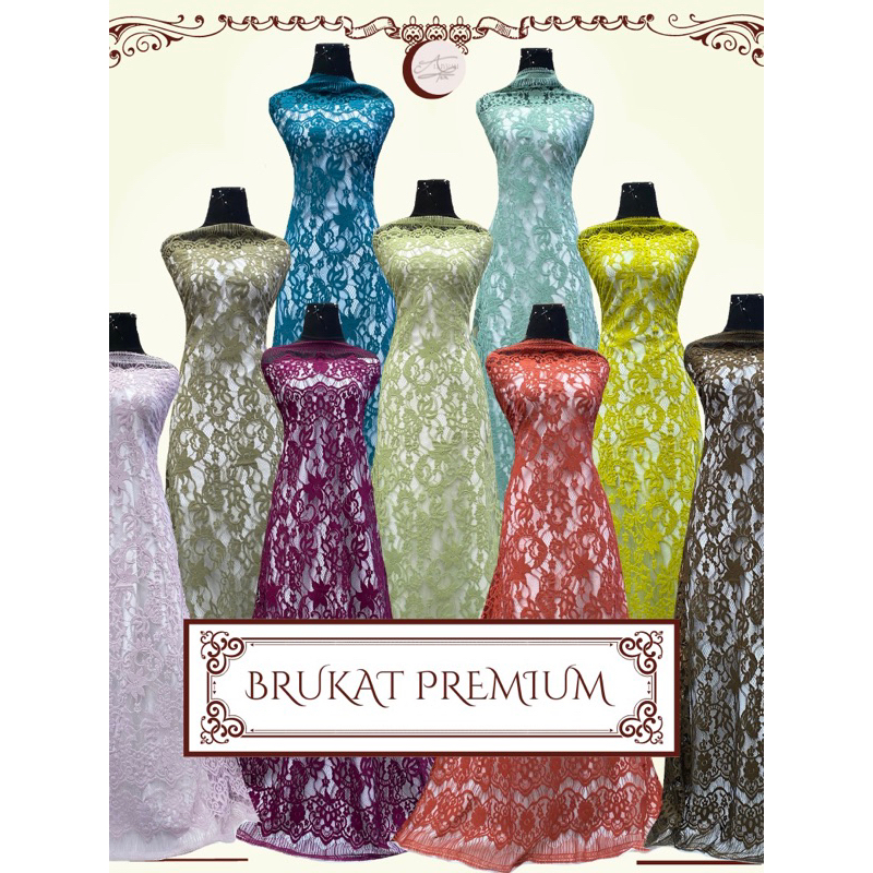 Jual KAIN BROKAT CHANTILY LACE KAIN KEBAYA SANTILY LACE PERANCIS FRANCE ...