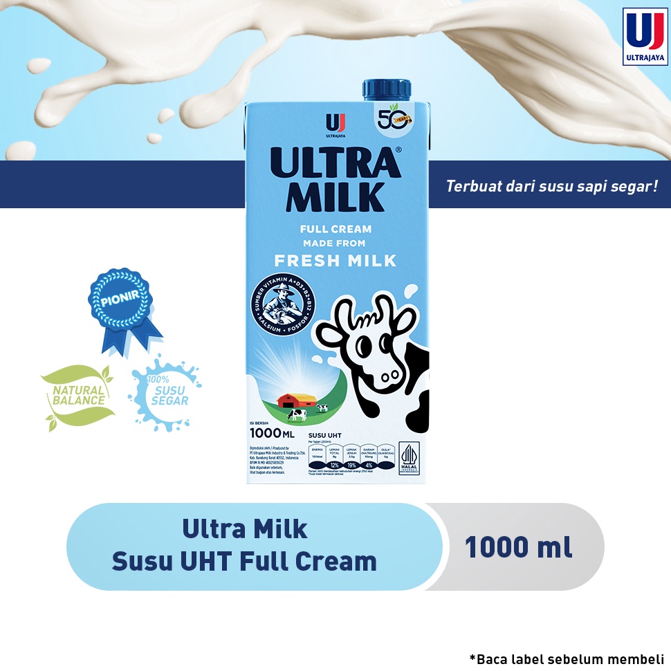 Jual Banting harga Ultra Milk Susu UHT Full Cream 1L | Shopee Indonesia