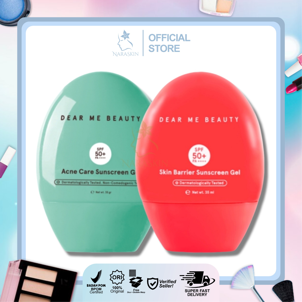 Jual Dear Me Beauty Skin Barrier Sunscreen Gel SPF 50 PA++++ | Acne ...