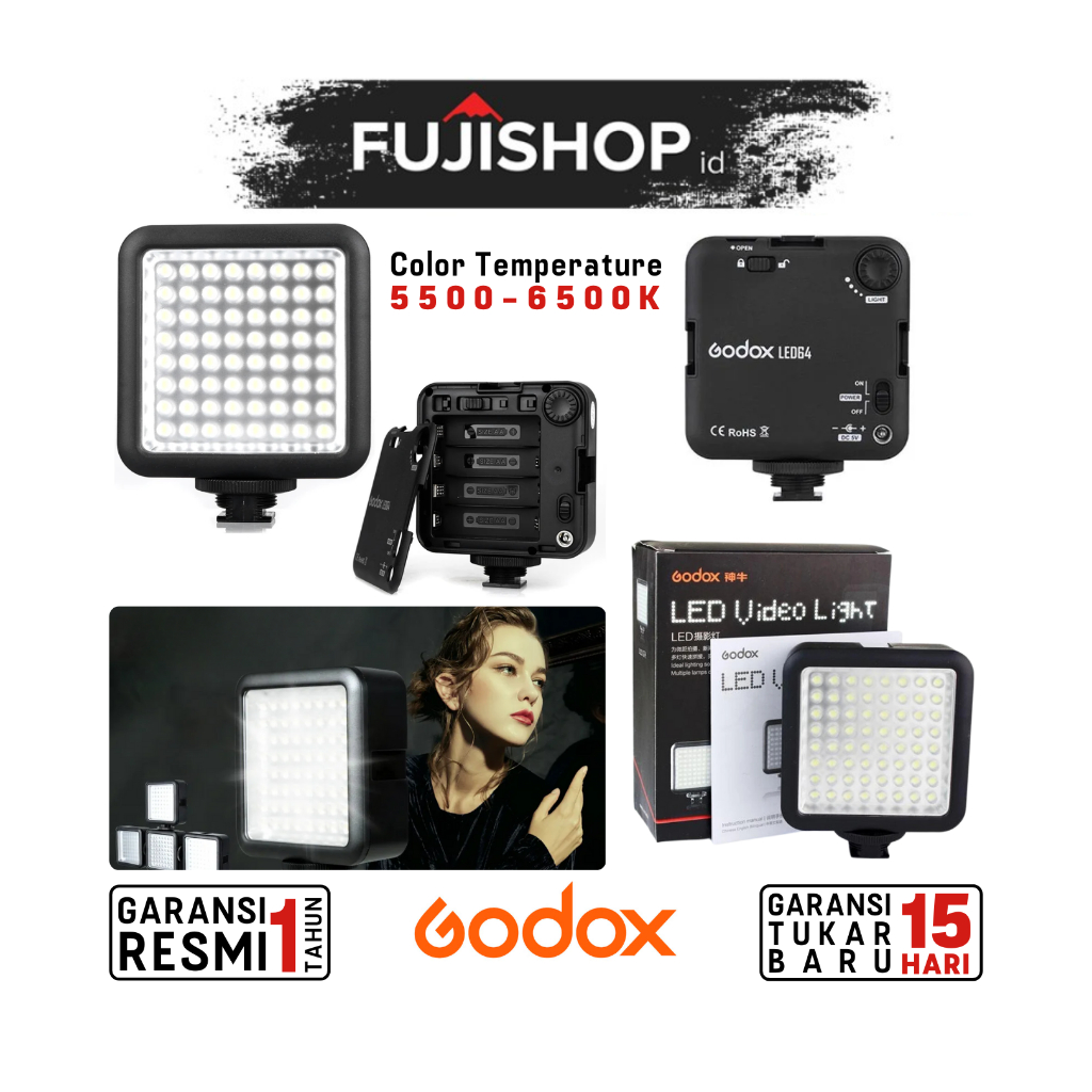 Jual Godox LED 64 Video Light / LED64 Continuous Lighting | Shopee ...