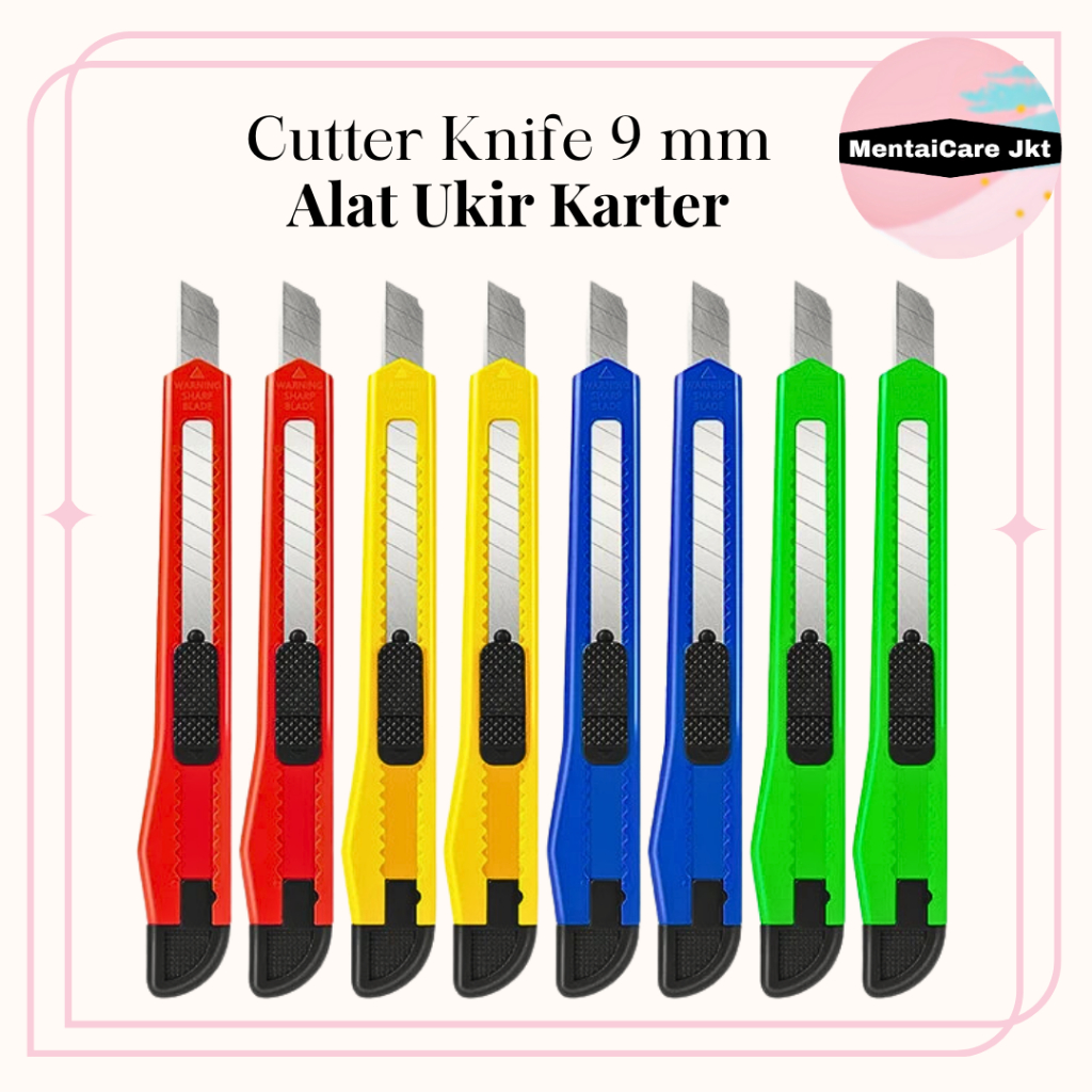 Jual Cutter Murah Pisau Ukir dan Karter Ecer Satuan Kater Kecil Ukuran ...