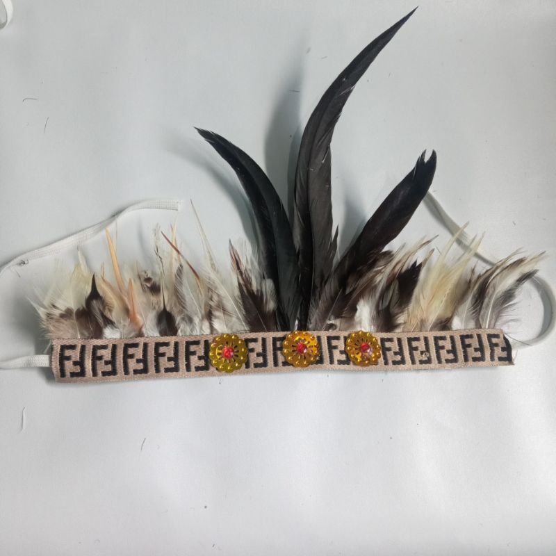 Jual bando bulu,mahkota papua,bando bulu set gelang,bando adat papua ...