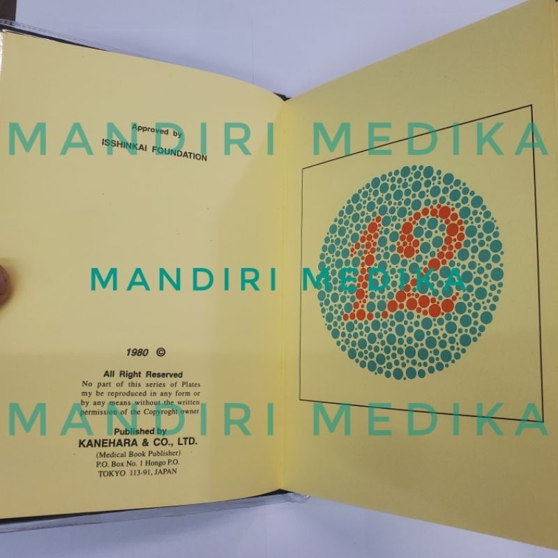 Jual Buku Ishihara Tes Buta Warna Colour Blindness Test Book 14 Plates ...
