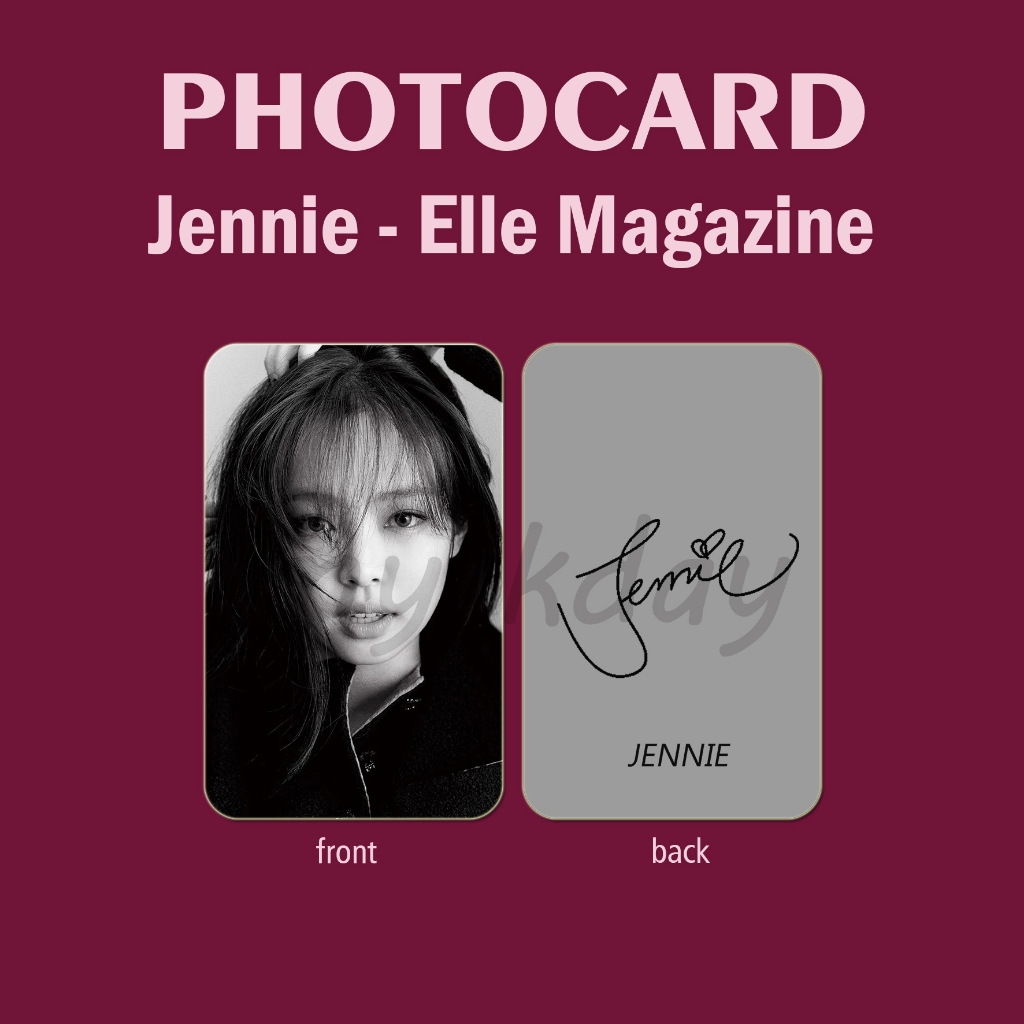 Jual PC-0620, Unofficial Photocard Jennie Blackpink EL LE 2 sisi ...