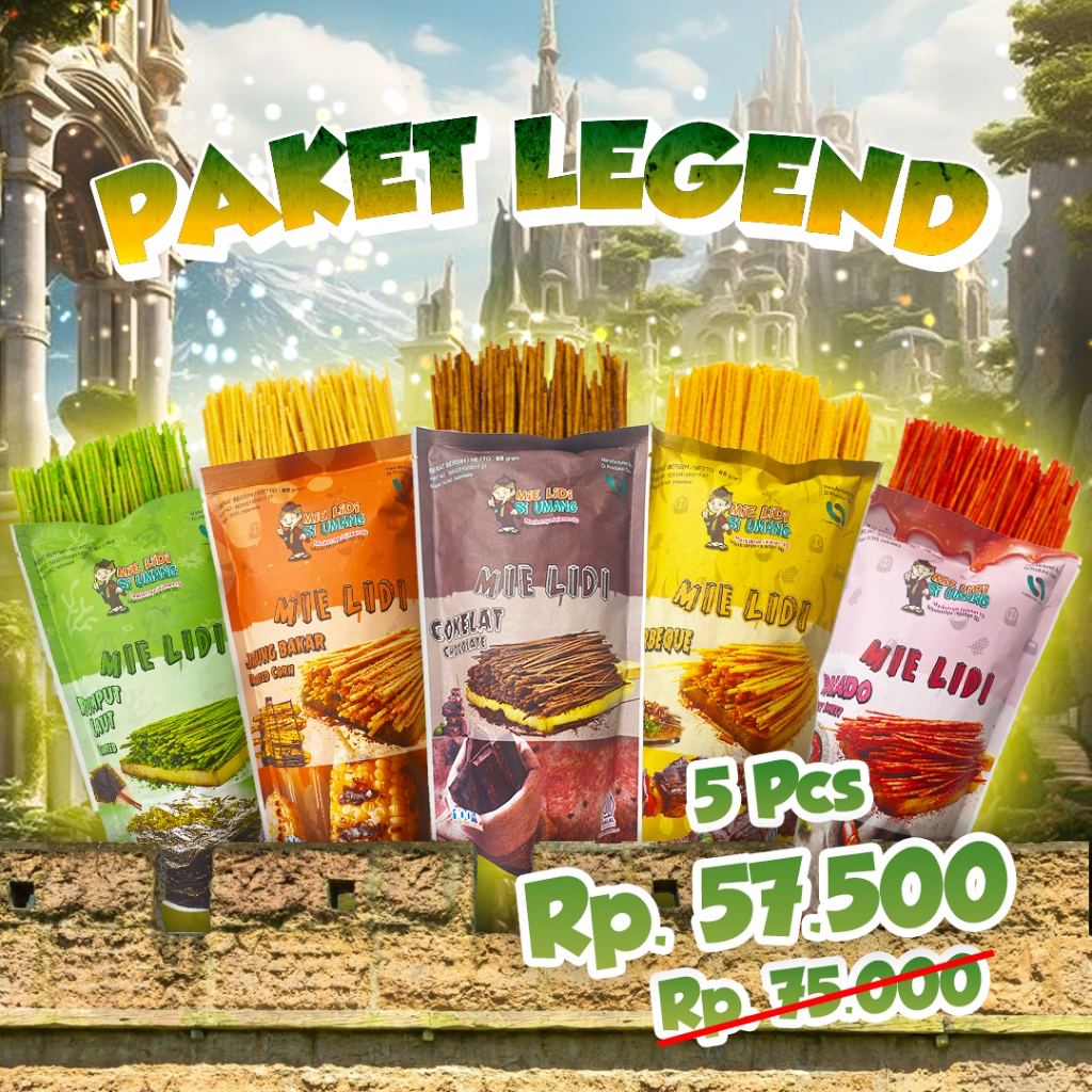 Jual Si Umang Cemilan Mie Lidi 65G Paket Legend - Bundling 5 Pcs (TIDAK ...
