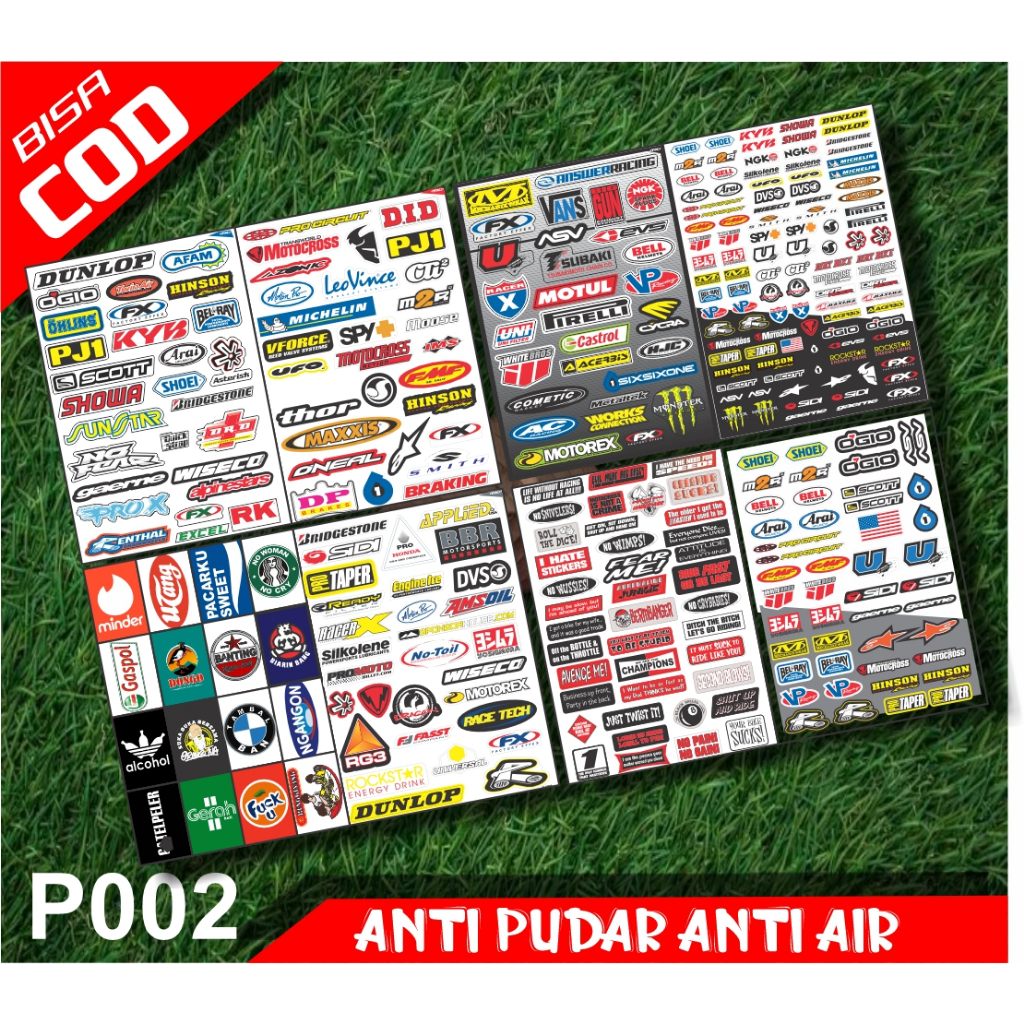 Jual Stiker Racing Pack Vinyl Hologram Stiker Sponsor Stiker Viral ...