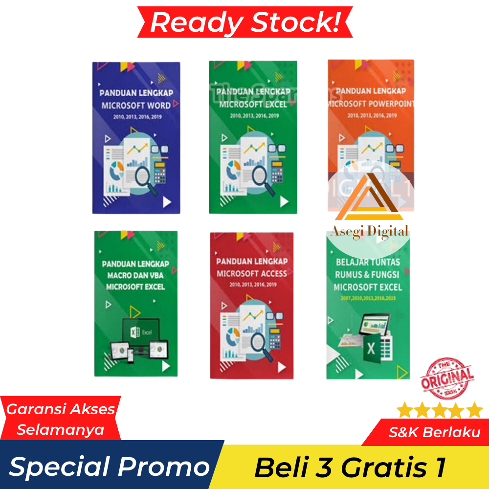 Jual MATERI PANDUAN MS-OFFICE LENGKAP - Word, Excel, Powerpoint, Access ...