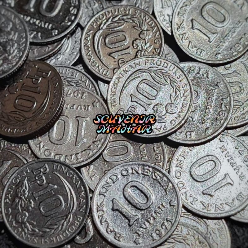 Jual (SUDAH DIBERSIHKAN) Mahar nikah uang kuno koin 10 rupiah tahun 1971 mahar nikah rp 2021 21 ...