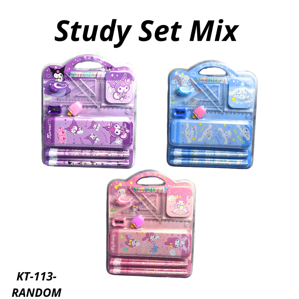 Jual Paket Alat Tulis Study Set Karakter Perlengkapan Sekolah | STUDY SET MIX KT-113 | Shopee ...