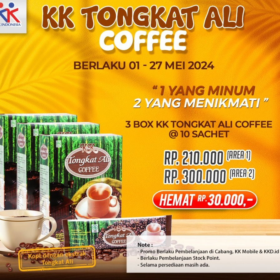 Jual 2 KK Kopi Tongkat Ali Free 1 KK Kopi Tongkat Ali (2 Pack × 10 ...